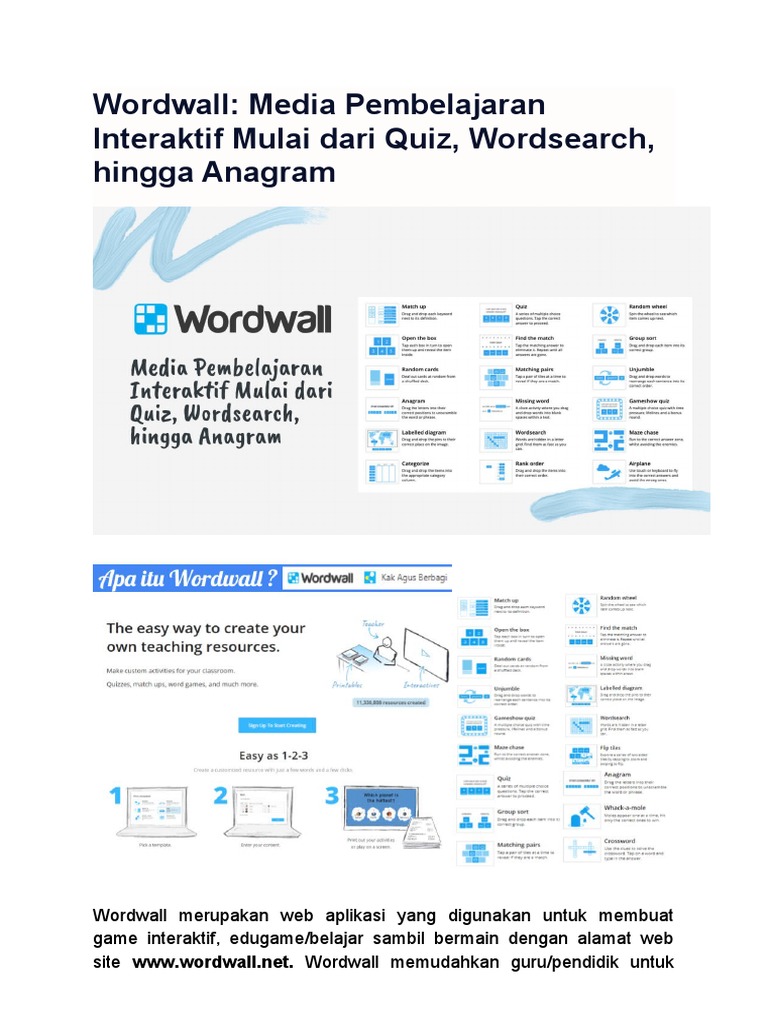 Guide Book (Tutorial) Media Pembelajaran Wordwall | PDF