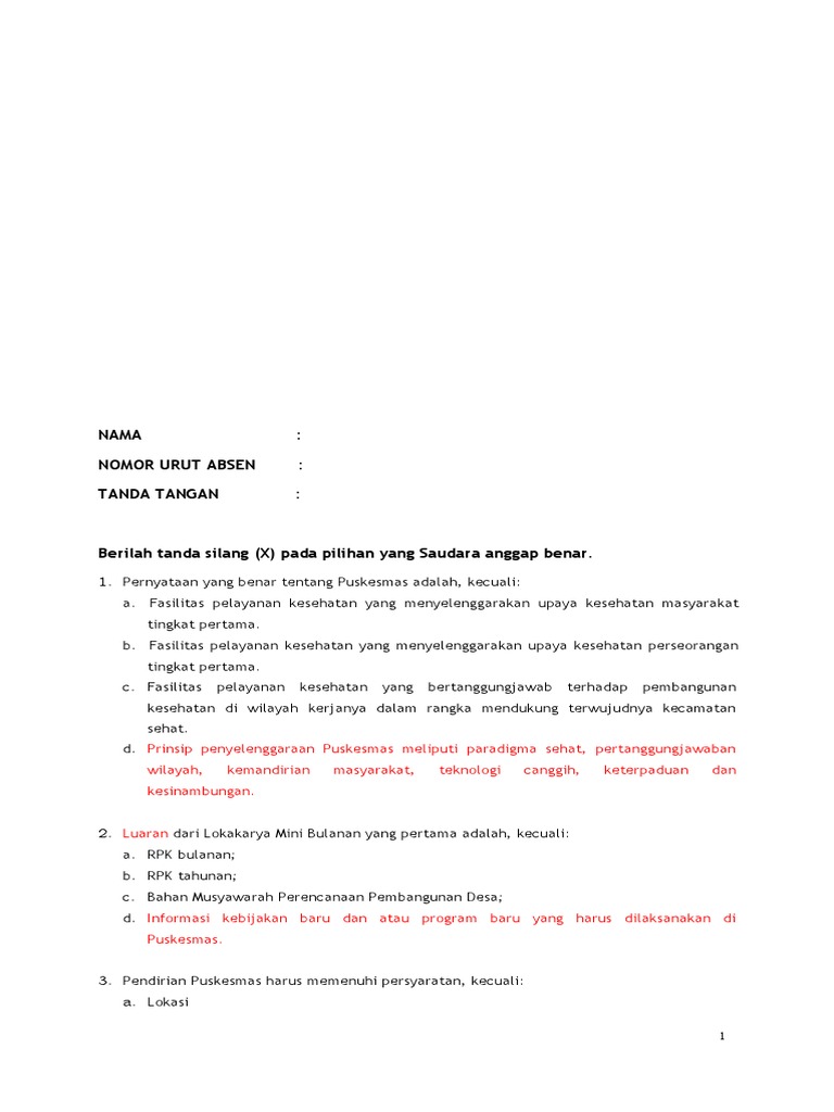 Soal Komprehensif-1 | PDF