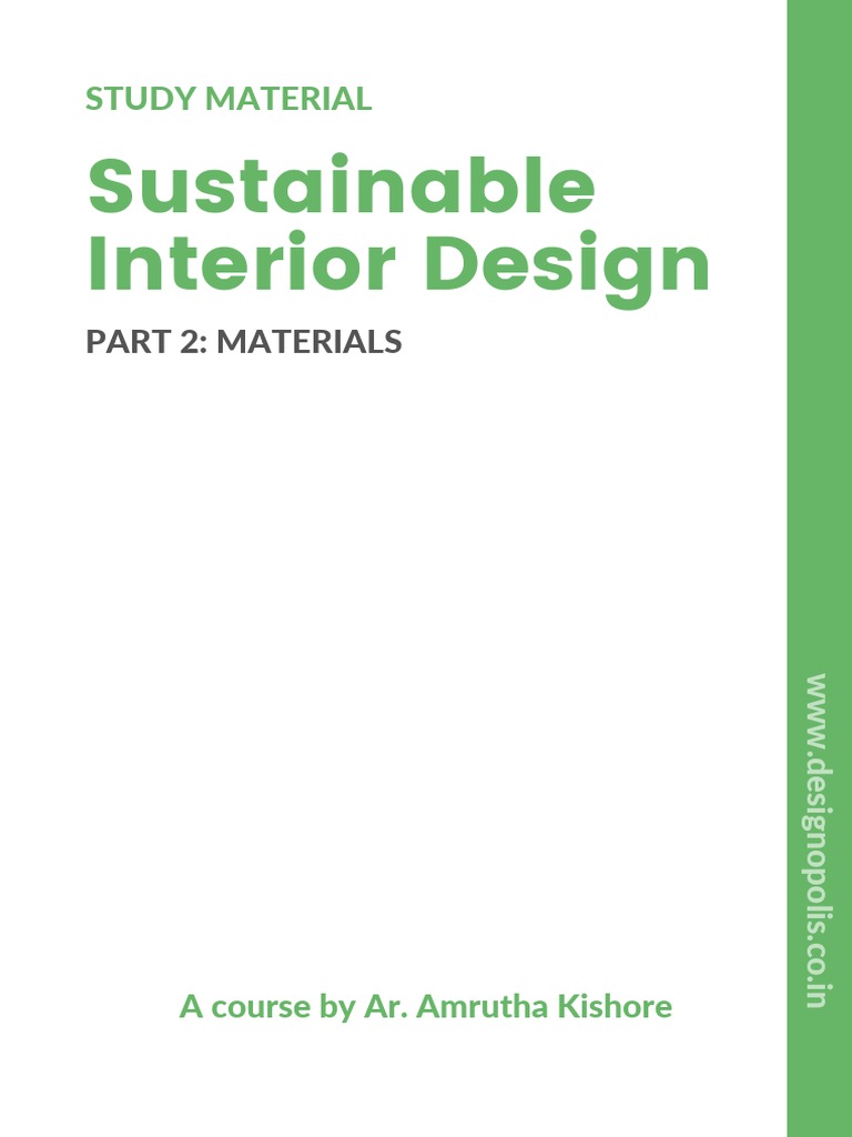 Part 2 Sustainable Interior Design Study Material | PDF