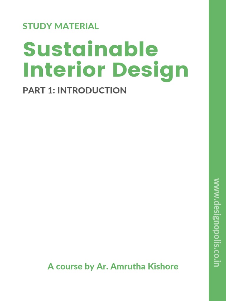 Sustainable Interior Design Course Overview | PDF | Science & Mathematics