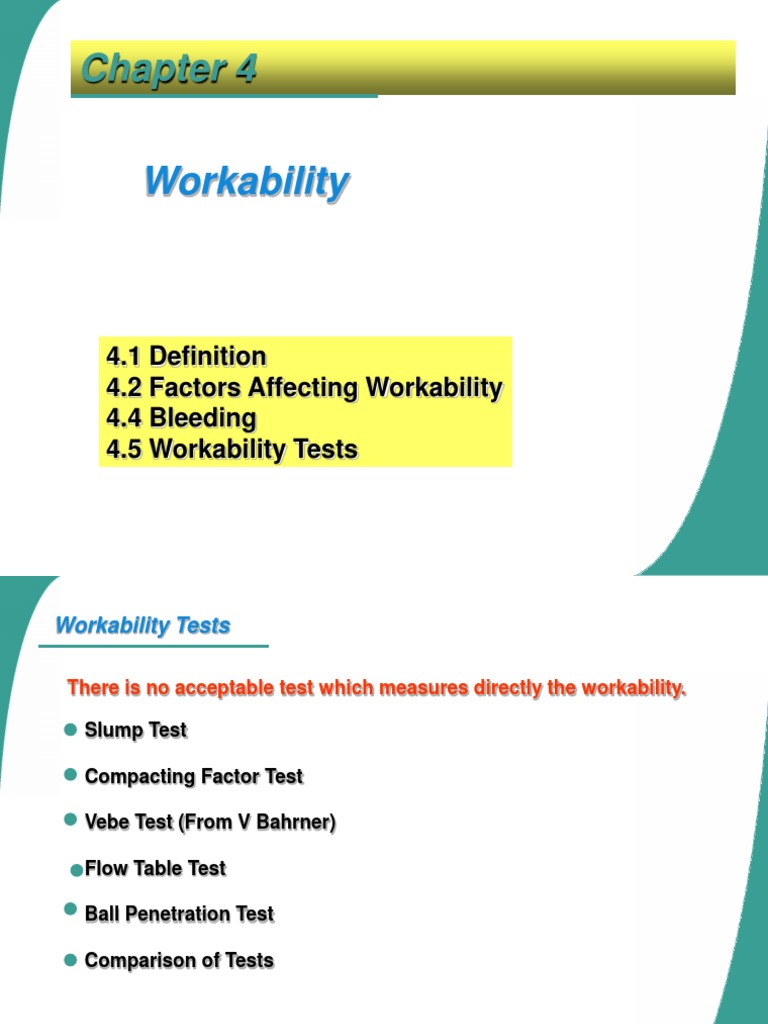 Concrete Workability Tests Guide | PDF | Concrete | Applied And ...
