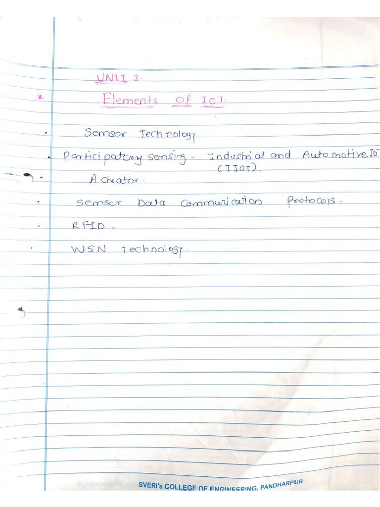 IOT - Chap - 3 - Elements of IOT | PDF