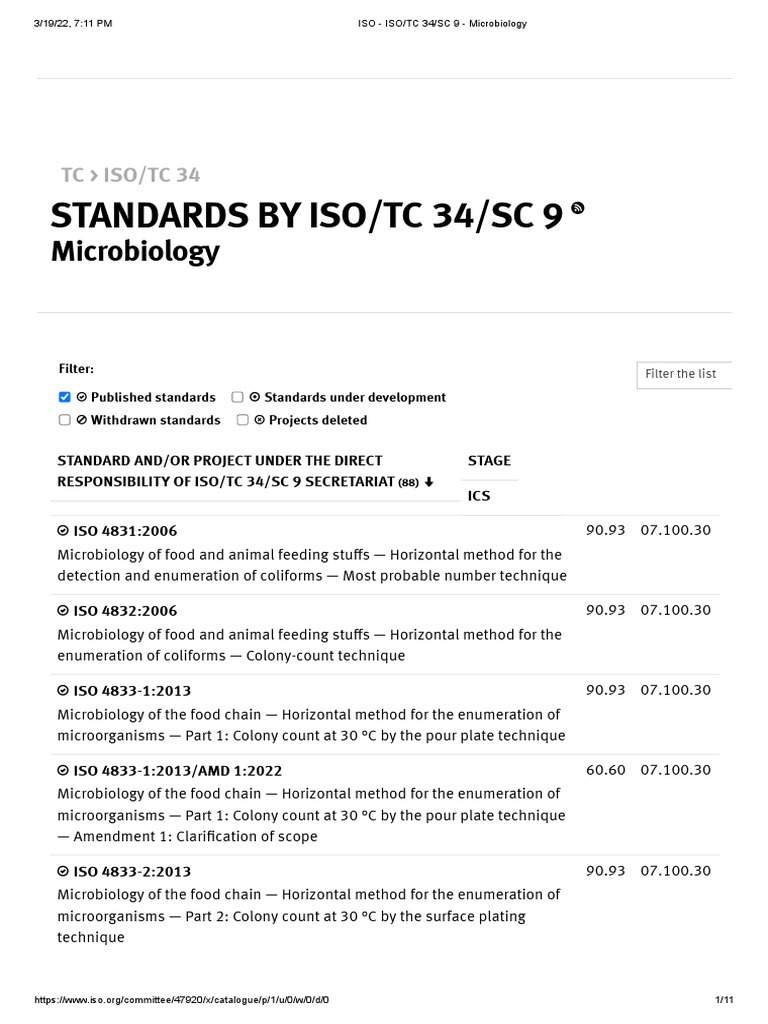 ISO/TC 34/SC 9 Microbiology Standards | PDF | Polymerase Chain Reaction ...