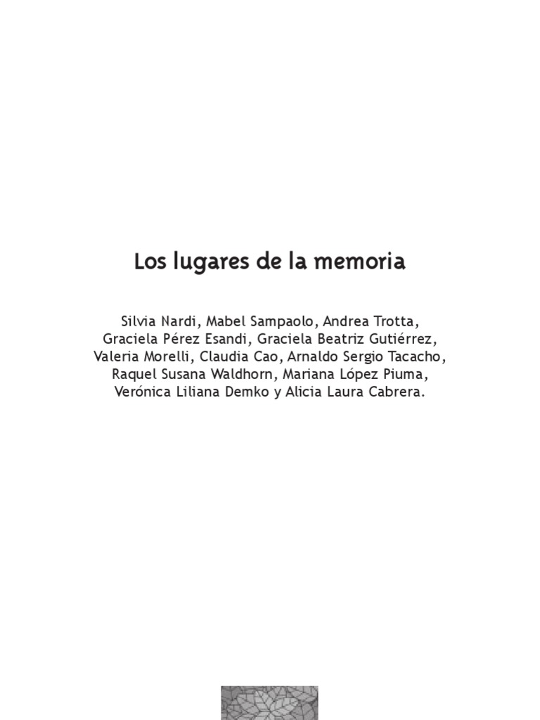 Los Lugares de La Memoria | PDF | Pintada | Memoria