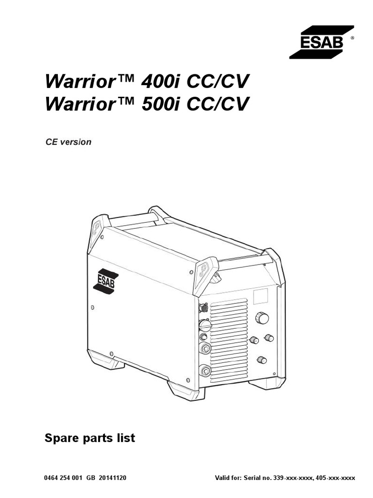 Warrior - CE - SPL - 0464 523 001 | PDF | Manufactured Goods ...