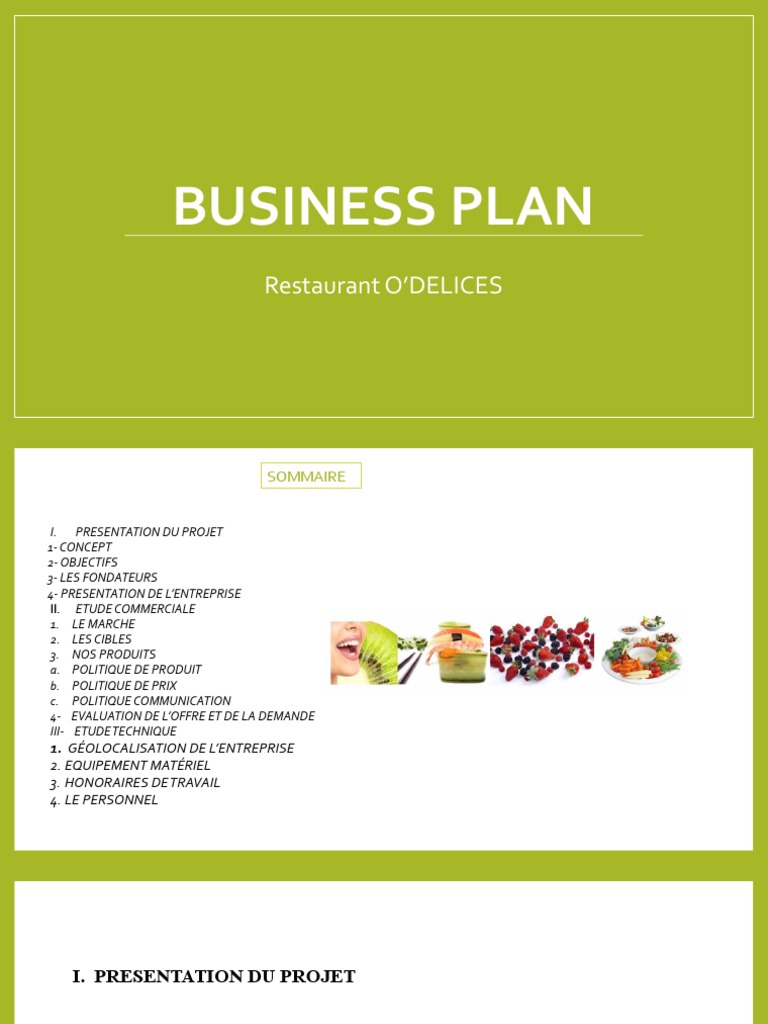 Business Plan POWER POINT | PDF | Business | Restauration rapide