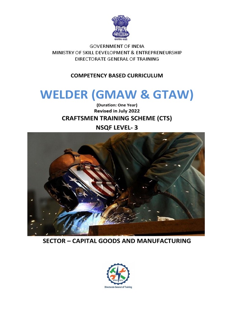 Welder (GMAW - GTAW) - CTS2.0 - NSQF-3 | PDF | Welding | Construction