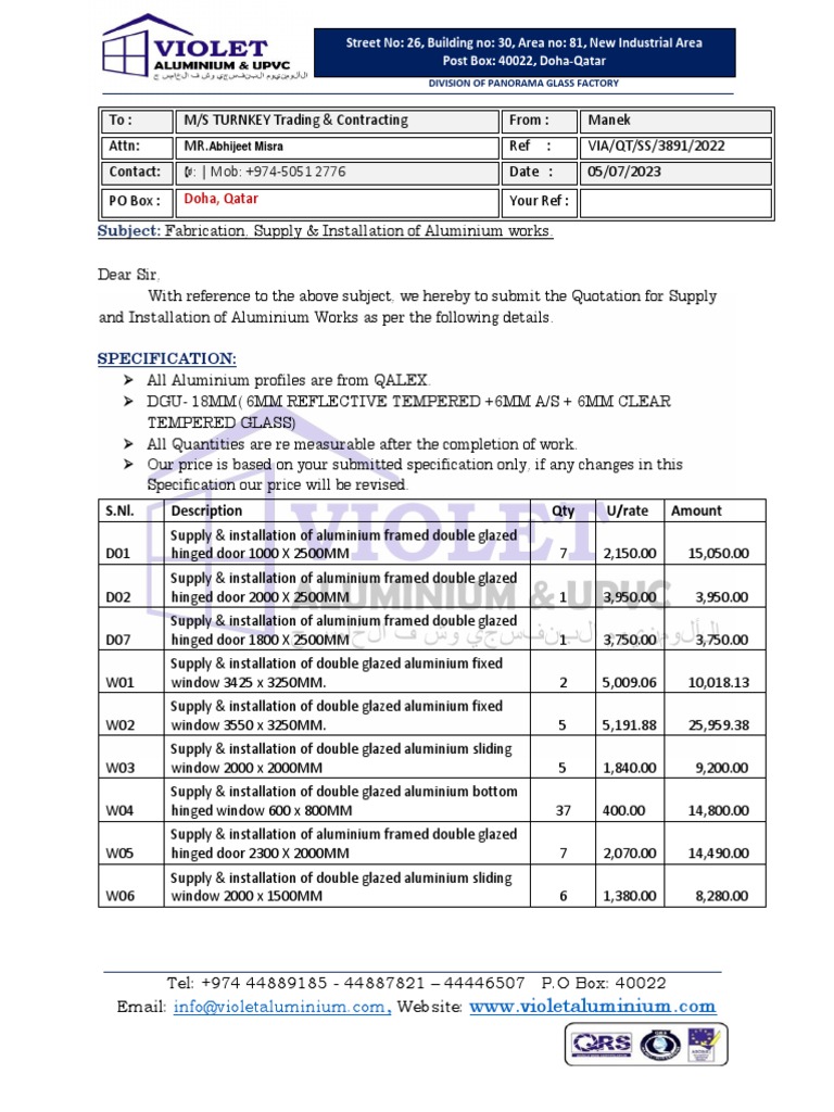 QTN 3891 TTM | PDF | Window | Building Engineering