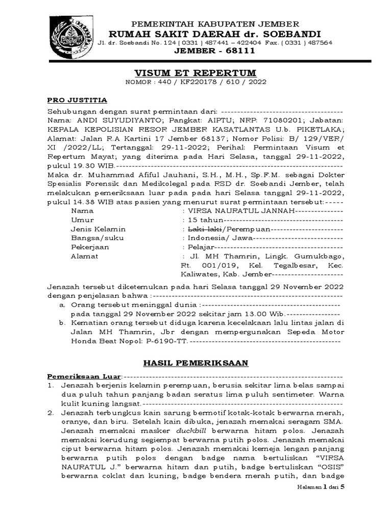 Visum Et Repertum 29112022 | PDF