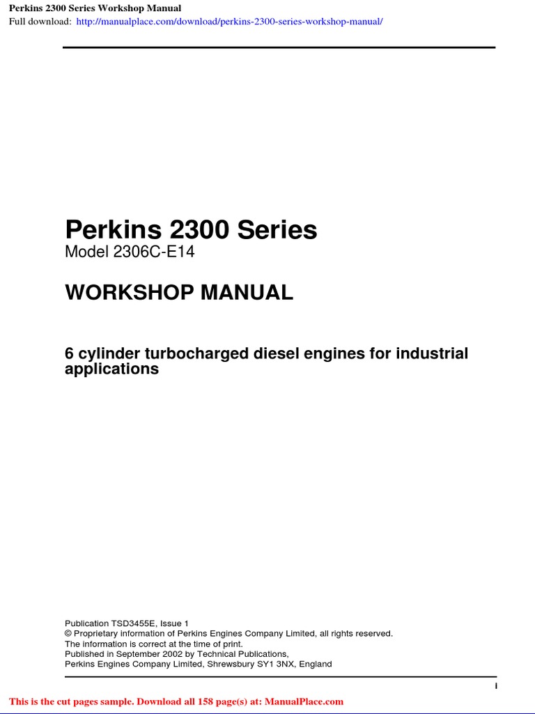 Perkins 2300 Series Workshop Manual | PDF | Internal Combustion Engine ...