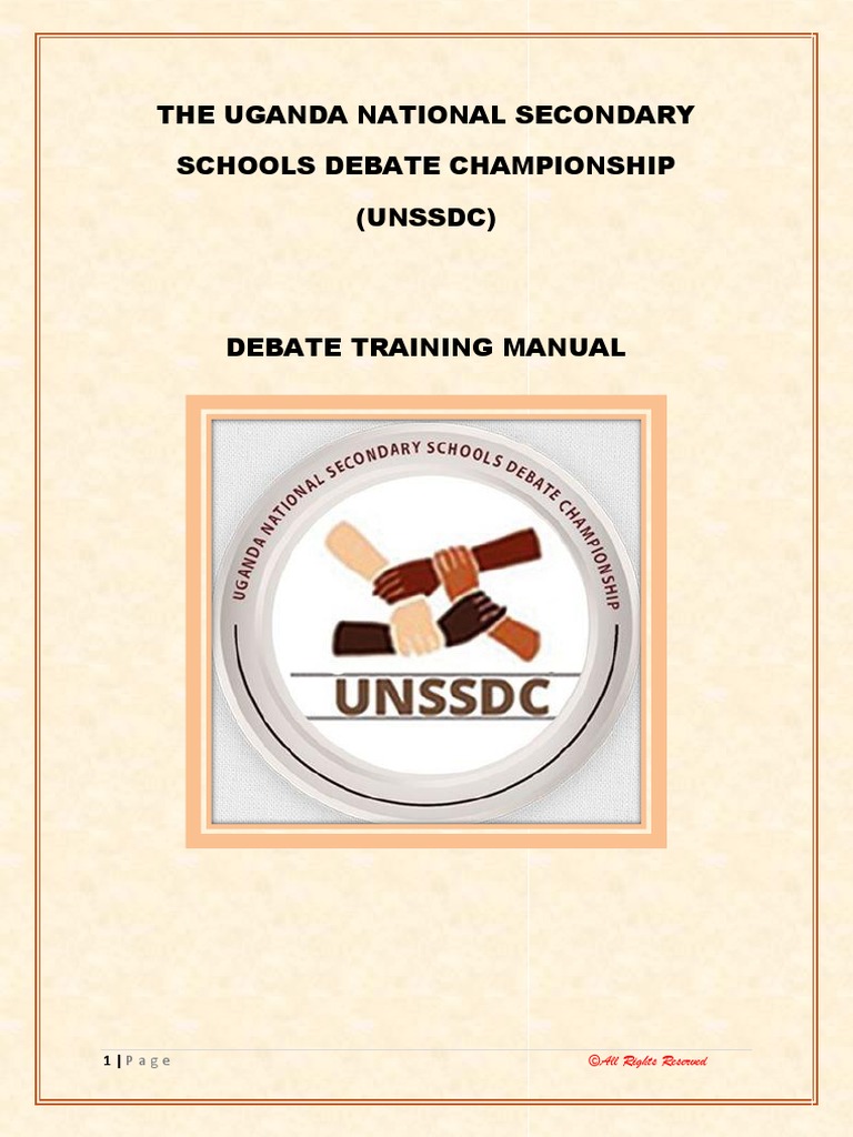 Unssdc 2023 Debate Training Manual | PDF | Argument | Logic