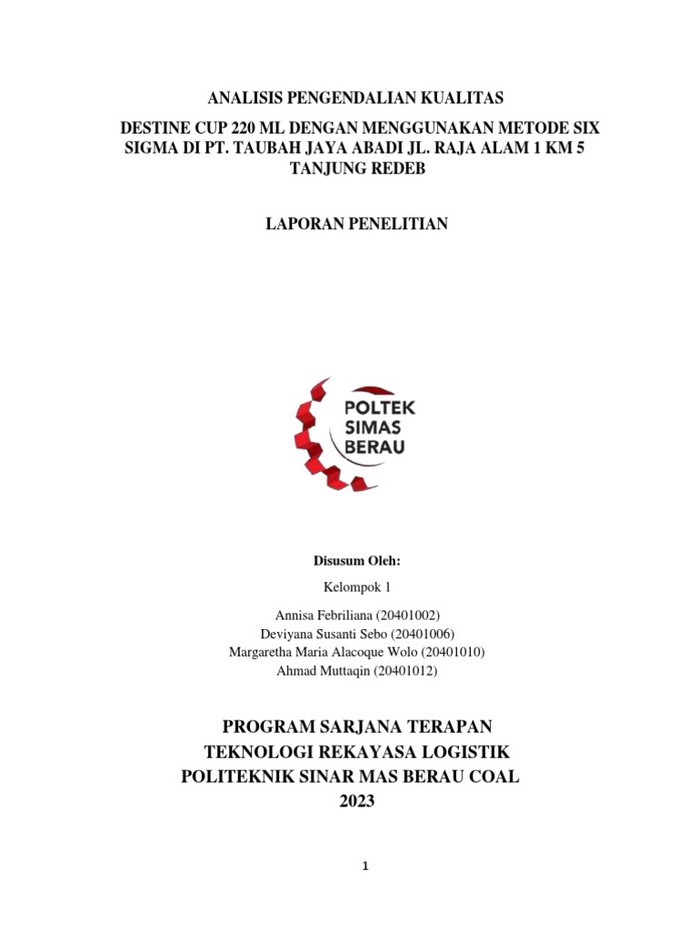Final TUBES TPK-KELOMPOK 1 | PDF | Bisnis | Teknologi & Rekayasa
