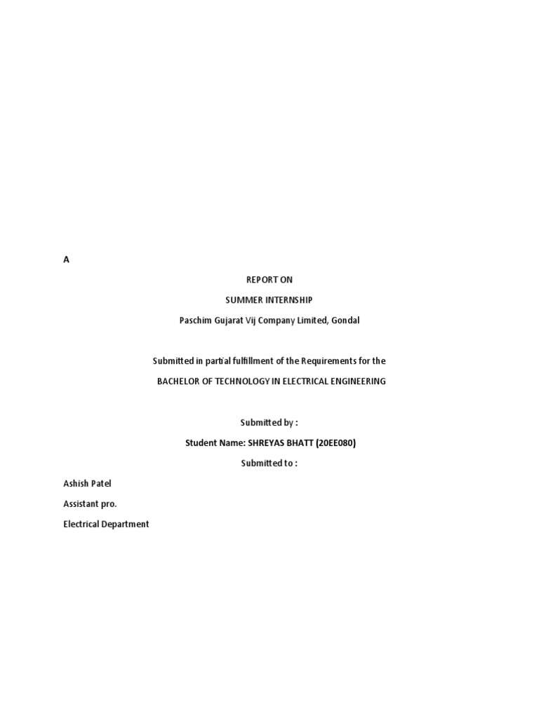 PGVCL Intership Report | PDF | Insulator (Electricity) | Transformer