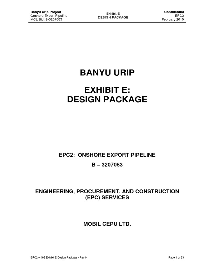 EPC2 - 406 Exhibit E Design Package Rev 0 | PDF