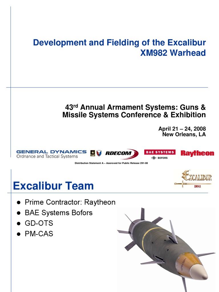Excalibur XM982 Warhead Development | PDF | Artillery | Firearms
