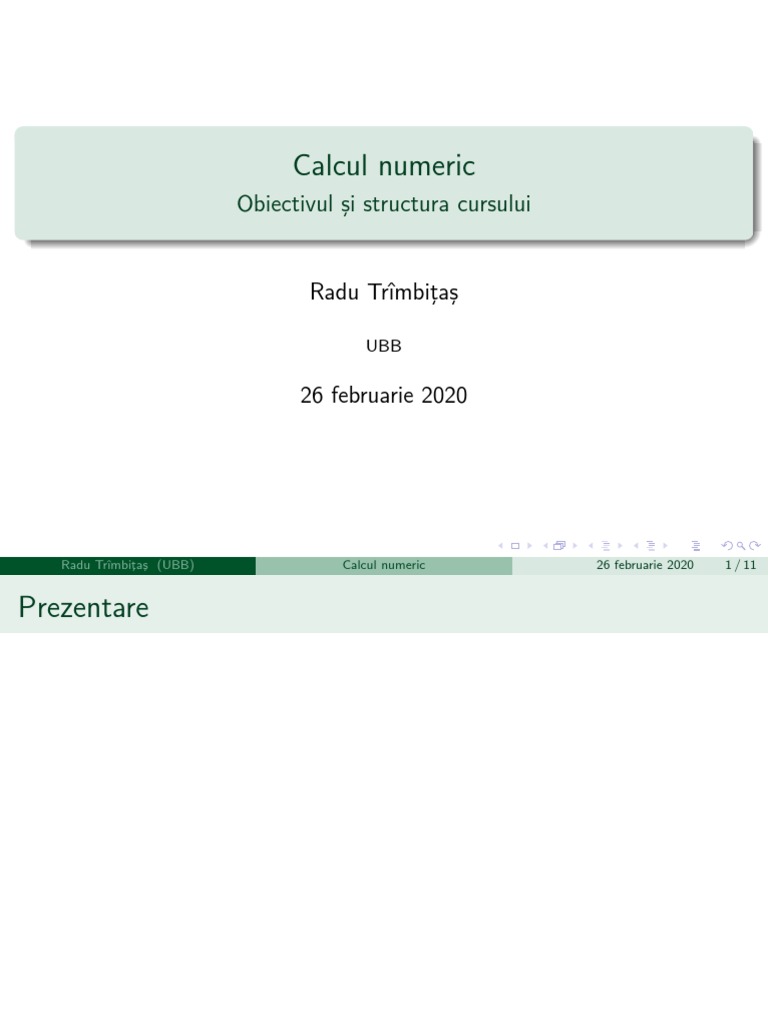 Calcul Numeric | PDF