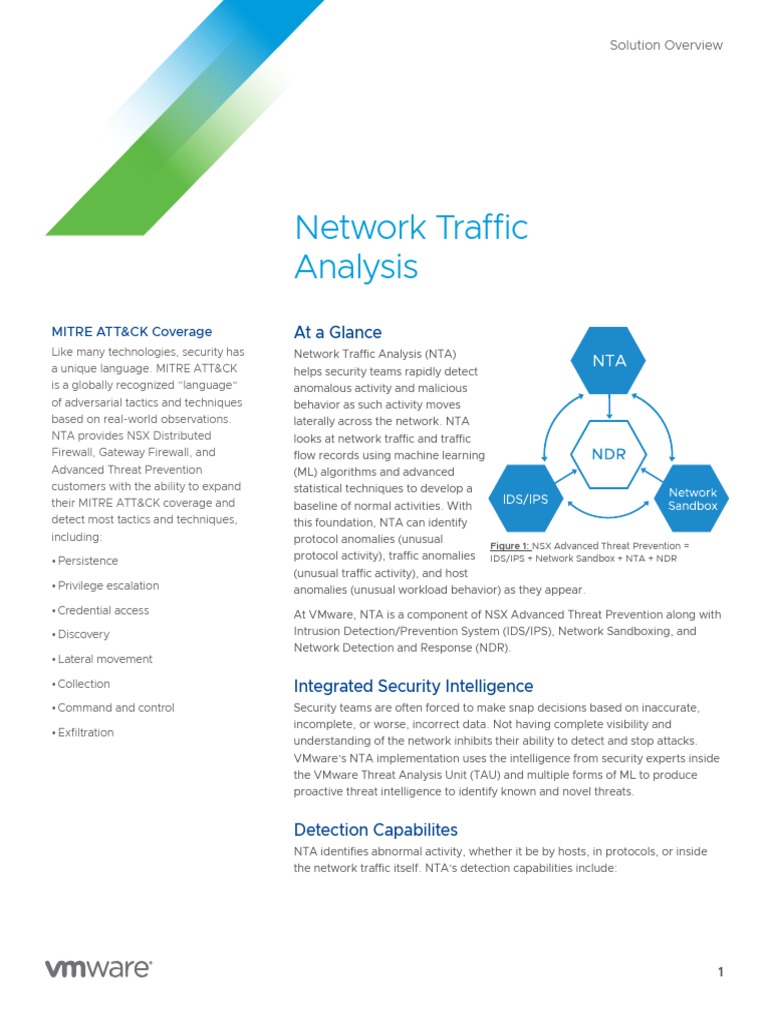 Vmware Nsx Network Traffic Analysis Pdf Information Age Computer Networking