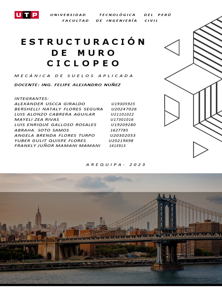Estructuración de Muros de Concreto Ciclopeo | PDF | Puente | Diseño