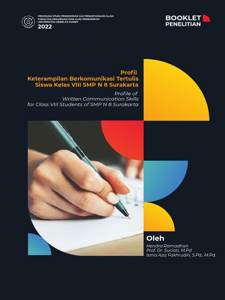 Booklet Penelitian Profil Keterampilan Berkomunikasi Tertulis Siswa ...