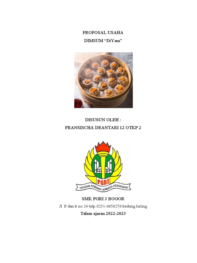 Cover Proposal Dimsum Siska | PDF