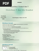 Distribusi F Dan Distribusi T-Student | PDF