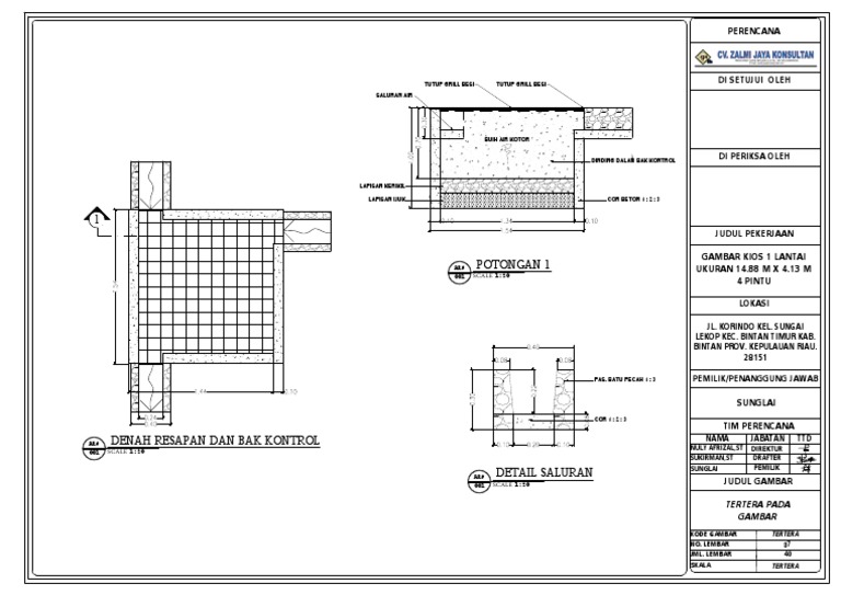 37.detail Bak Kontrol Dan Saluran Lingkungan | PDF