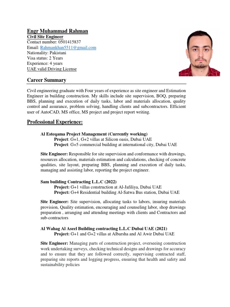 Engr Muhammad Rahman | PDF