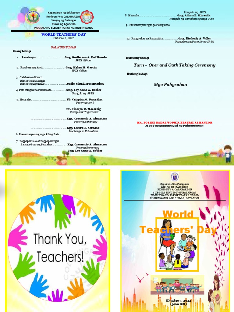2022 World Teachers Day Program | PDF