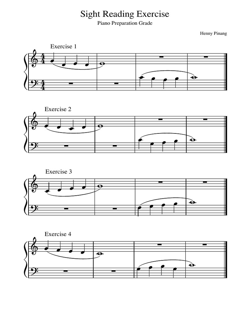 Sight - Reading - Exercise - 2hands Alternate Then 2 Hands Together ...