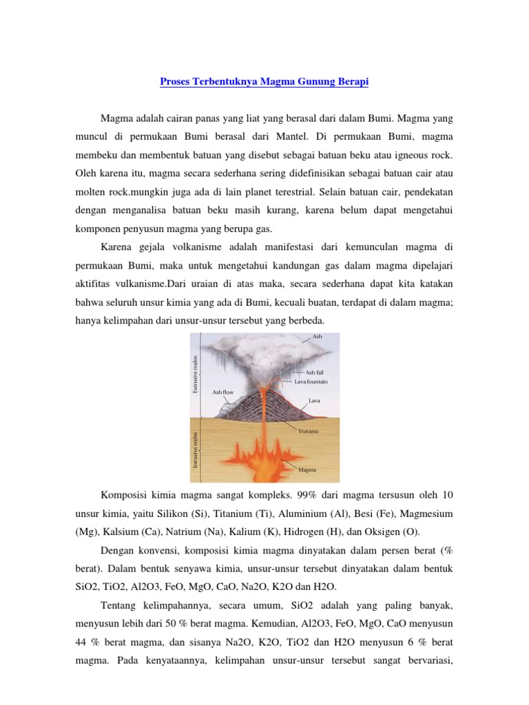 Proses Terbentuknya Magma Gunung | PDF