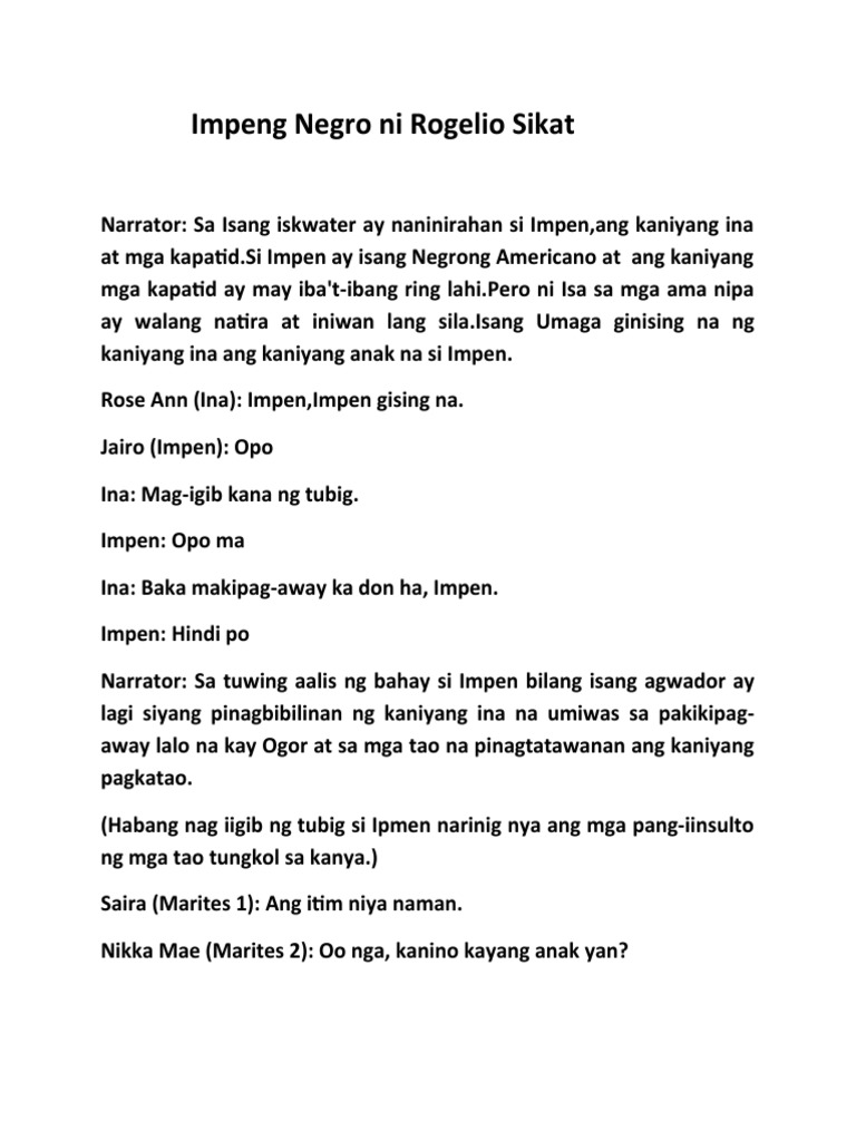 Impeng Negro Ni-WPS Office | PDF