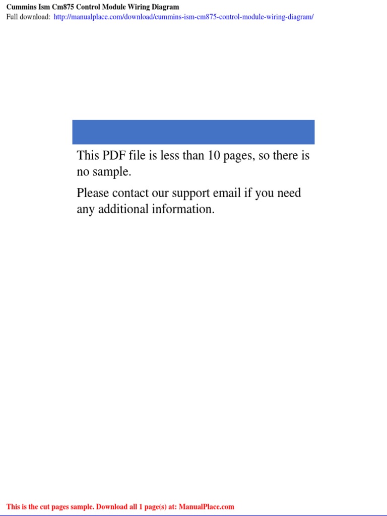 Cummins Ism Cm875 Control Module Wiring Diagram | PDF