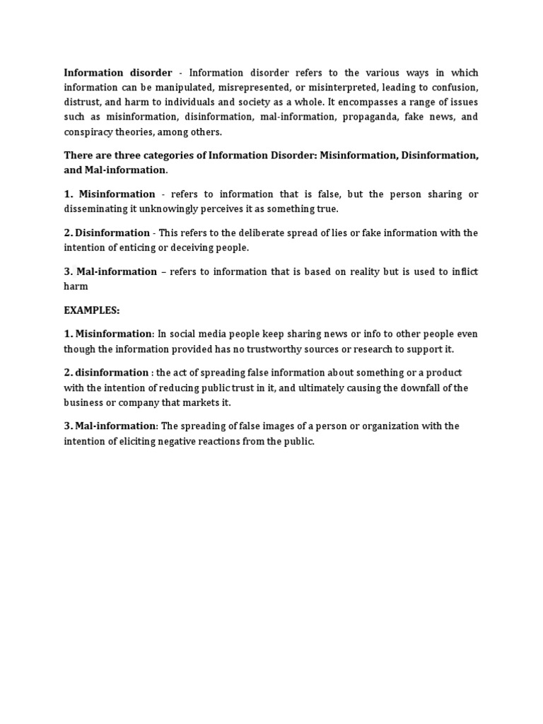 Understanding Information Disorder Types | PDF | Social Science