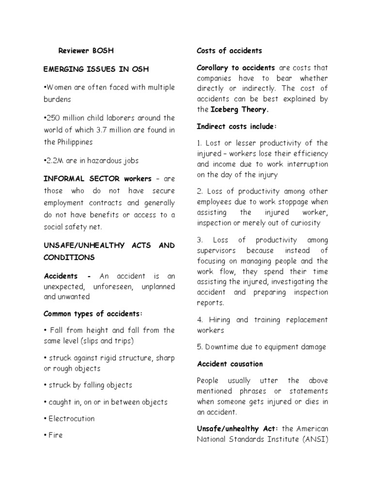 Reviewer BOSH | PDF | Housekeeping | Employment