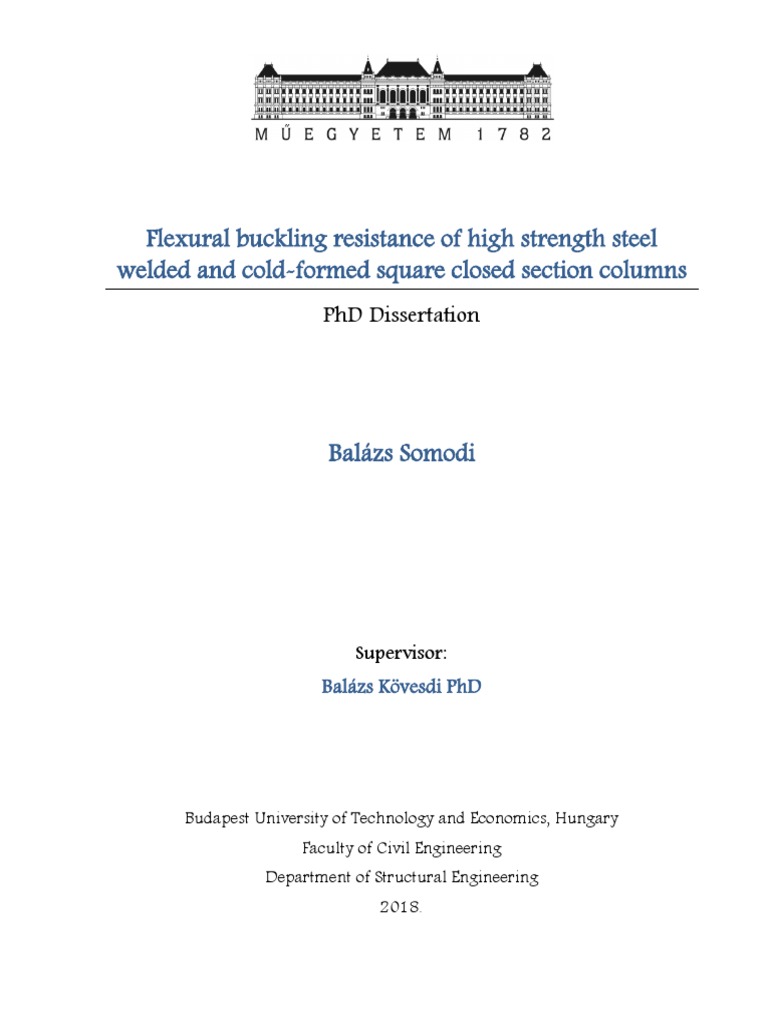 Tezis Eng Somodi | PDF | Buckling | Strength Of Materials