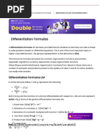 Class 12 Derivative Formulas | PDF