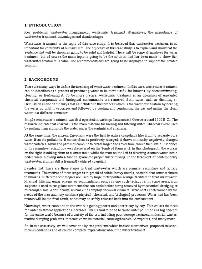 CHM271 - Study Case (Introduction & Background) | PDF | Sewage Treatment | Water
