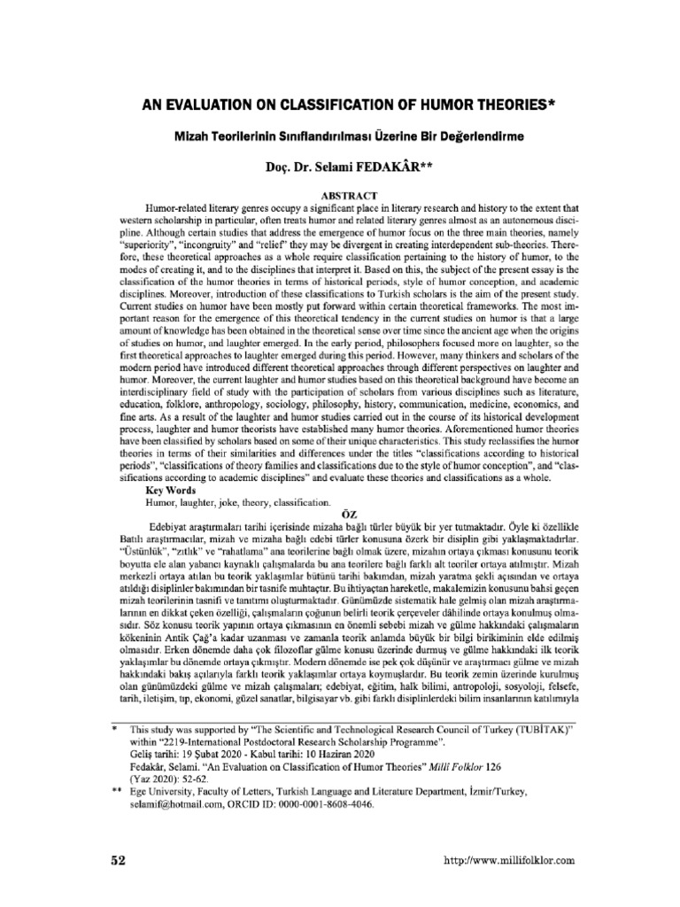 Evaluation of Humor Theories | PDF