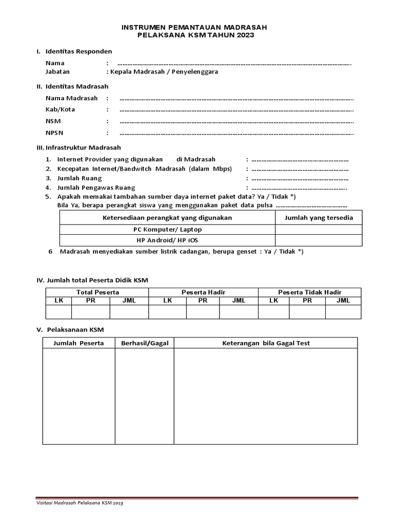 INSTRUMEN KSM 2023 | PDF