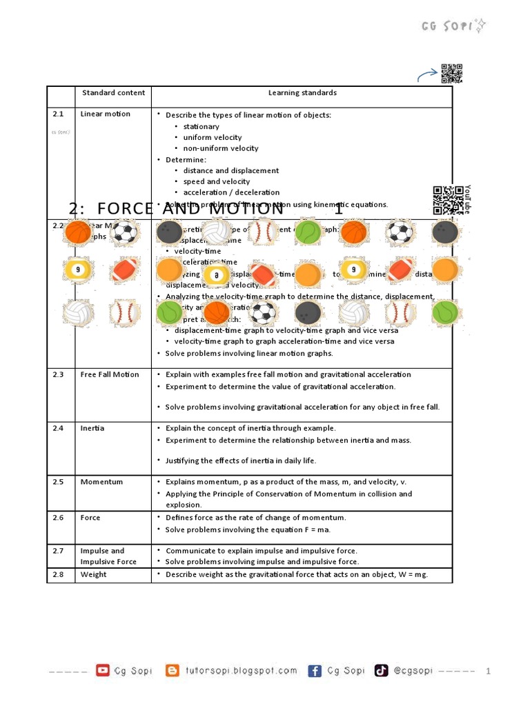 4.2 Force and Motion 1 | PDF | Acceleration | Momentum