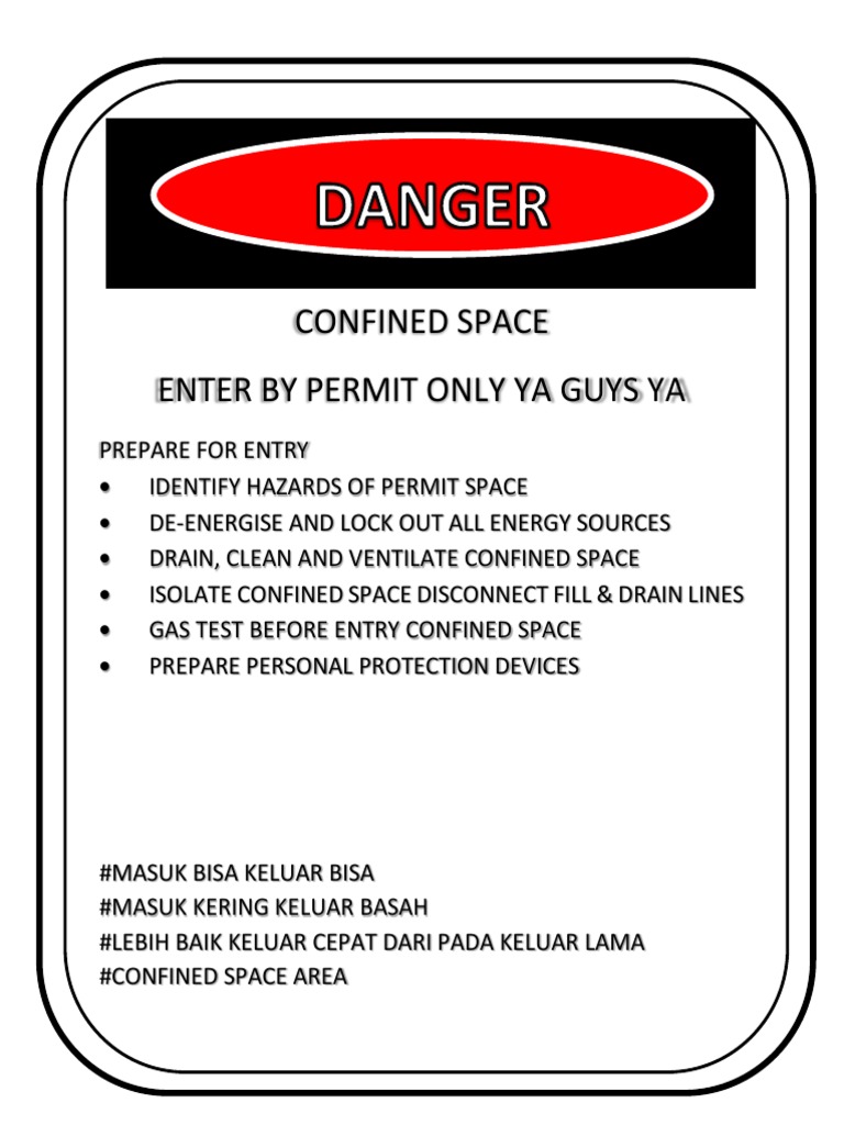 Confined Space Safety Signage Guide | PDF