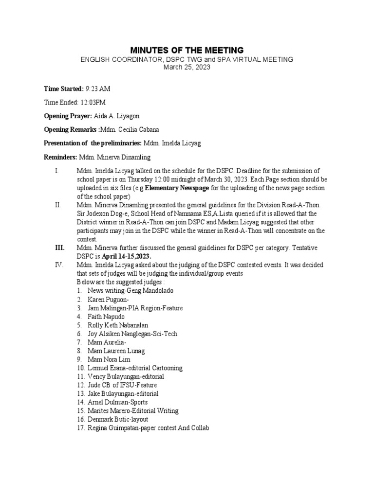 MINUTES-OF-THE-MEETING | PDF