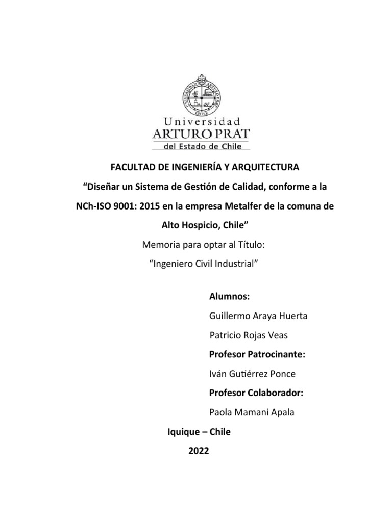Trabajo Final-Patricio Rojas-Guillermo Araya | PDF | Calidad (comercial) | Índice de precios al ...