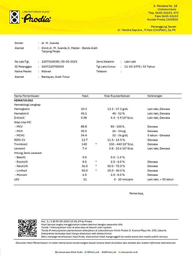 Manage Lab Result-2207010038 PDF | PDF