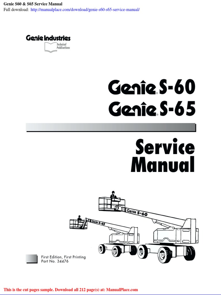 Genie s60 s65 Service Manual | PDF | Four Wheel Drive | Diesel Engine