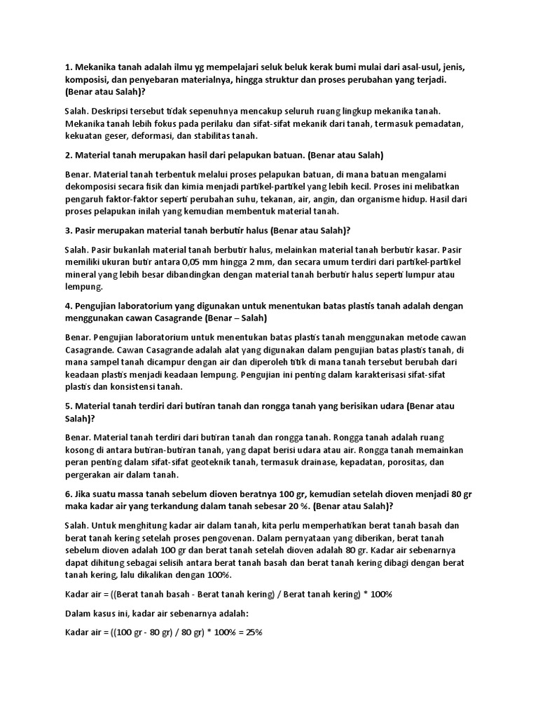 Jawaban PG Mektan Uts 2022 | PDF