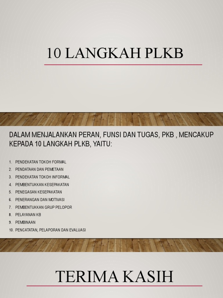 10 LANGKAH PLKB | PDF