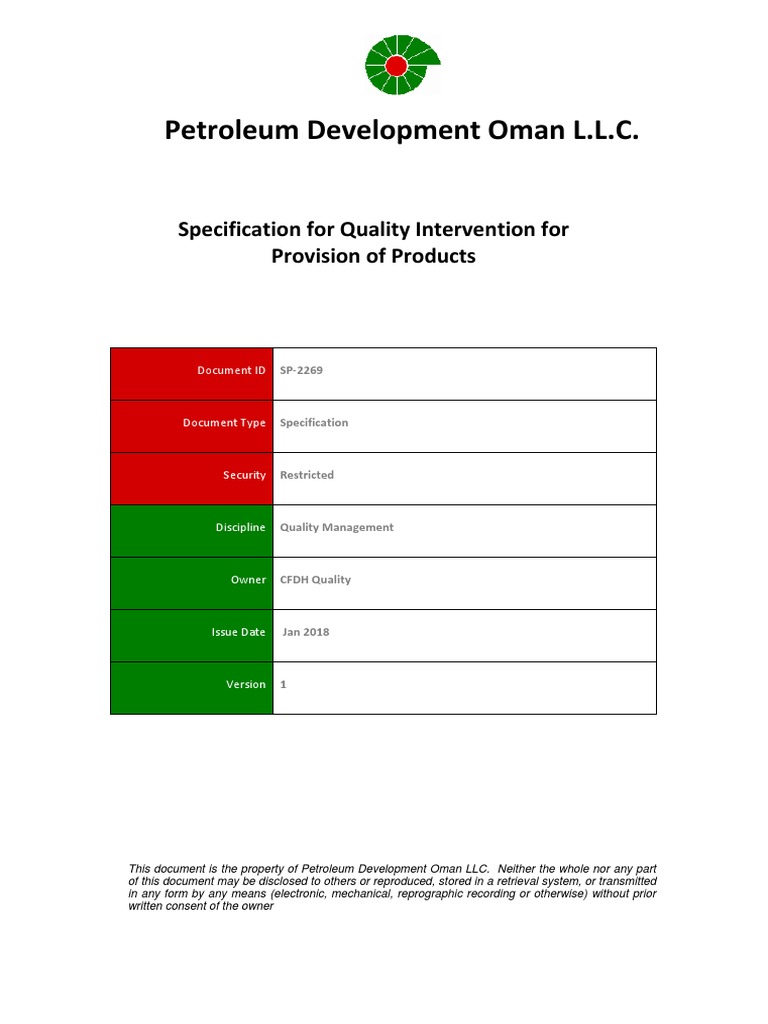 SP 2269 | PDF | Reliability Engineering | Specification (Technical Standard)