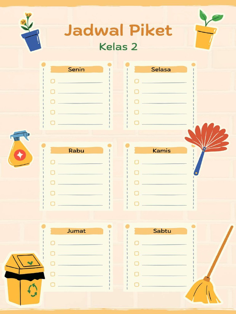 Daftar Piket Kelas 2-1 | PDF