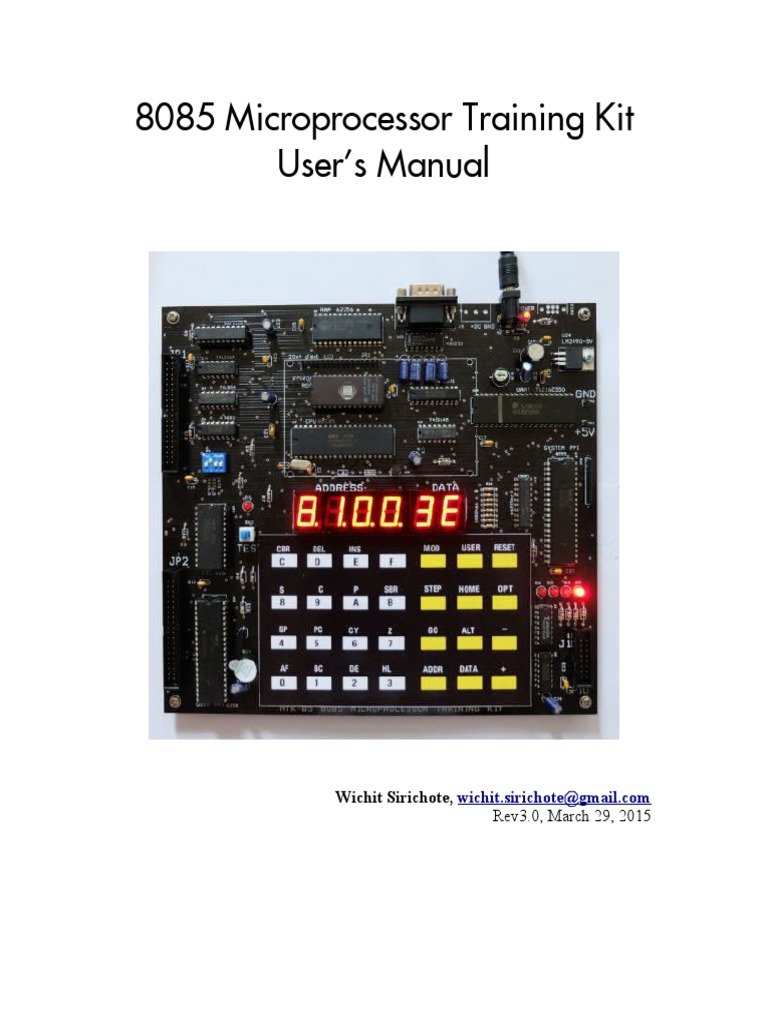 Dokumen - Tips 8085 Microprocessor Training Kit Users Manual ...